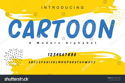 cartoon font minimal modern alphabet fonts vector có sẵn miễn phí bản