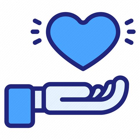 Heart Hand Love Help Charity Kindness Give Icon Download On