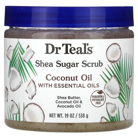 Dr Teals Shea Sugar Body Scrub Coconut Oil With Essential Oils 19 Oz