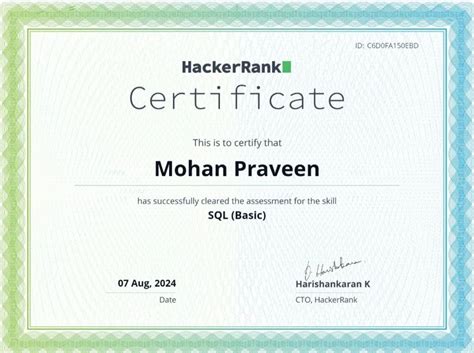 Sql Databasemanagement Certification Hackerrank Skillsdevelopment
