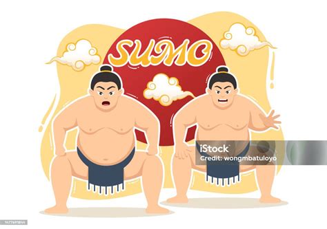 스모 레슬러 그림 싸움 일본 전통 무술 및 스포츠 활동 평면 만화 손으로 그린 방문 페이지 템플릿 스모에 대한 스톡 벡터 아트 및 기타 이미지 Istock