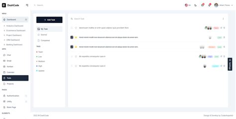 Dashcode Admin Dashboard Template