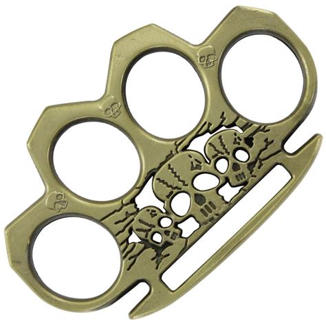 Life Or Death Antiqued Brass Knuckle Buckle Paperweight 4q3