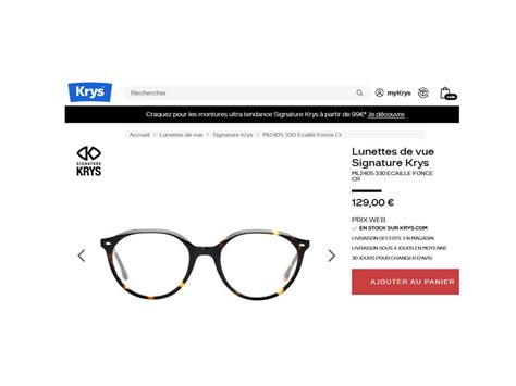 Lunettes de vue Krys Signature ML Ecaille foncée Femme