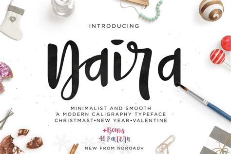 Naira Modern Calligraphy Script Font Free Download