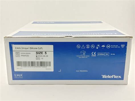 New Teleflex 105300 000050 Case Of 10 Lma Unique Silicone Cuff Airway With Pilot Balloon Size
