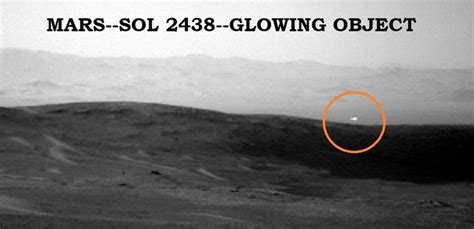 Mars Sol 2438 Strange Glowing Object Mars World Ufo Photos