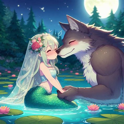 Mermaid X Wolf Married By Mermaidxwolflove1348 On Deviantart