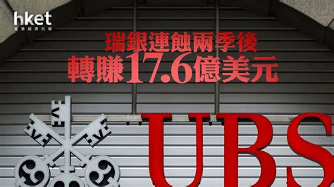 UBS業績瑞銀連蝕兩季後轉賺17 6億美元 受惠財富管理收入增加收購瑞信相關費用降低