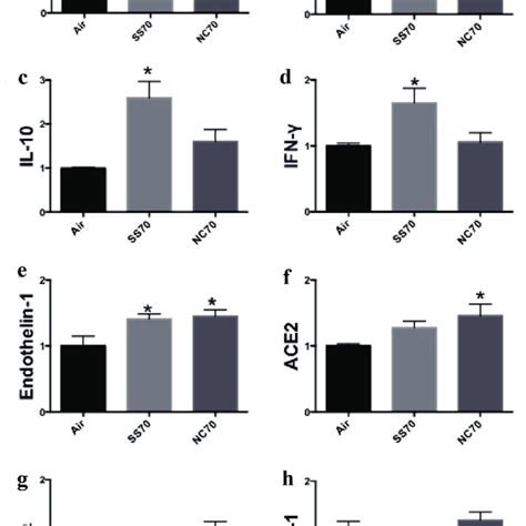 Gene Analysis Within Lung Tissue Qrt Pcr Analysis N 4 To 16 In Each