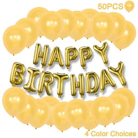 Sunficon Happy Birthday Banner 3d Gold Mylar Foil Letters 50 Extra
