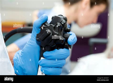 Close Up Of The Controls Of An Endoscope Which Is A Flexible Camera