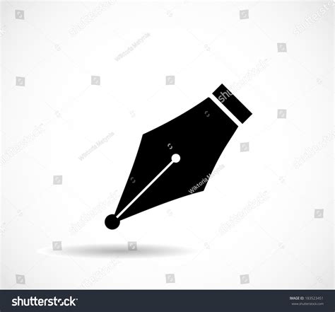 Pen Nib Icon Vector Stock Vector 183523451 Shutterstock