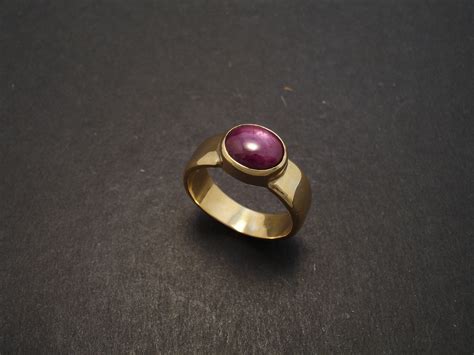 Six Point Star Ruby Mens Pinkie Ring Christopher William Sydney