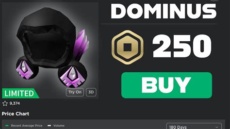 New Dominus For 250 Robux On Sale Now Youtube