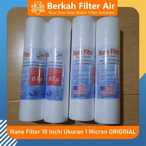 Sediment Cartridge Merk Nano Filter 10 Inch 1 Micron Spun Nano Original
