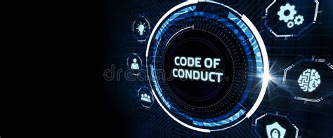 Code Of Conduct Concept With Icon Set Template Banner With Modern