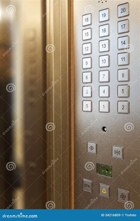Elevator Buttons Stock Image Image Of Floor Doorway 34216809