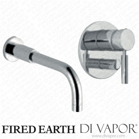 Fired Earth Wall Mounted Single Lever Bath Mixer And Diverter