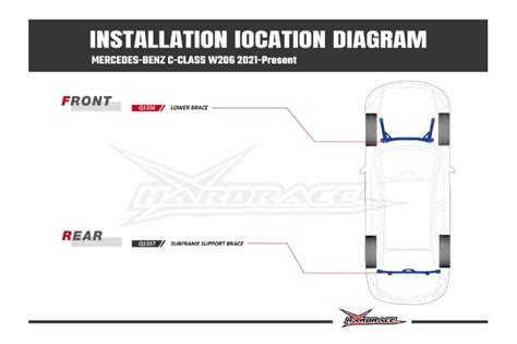 Buy Mercedes Benz C Class W206 2021 Rear Subframe Support Brace Hardrace Q1357 Buy Mercedes Benz C Class W206 2021 Rear Subframe Support Brace Hardrace Q1357