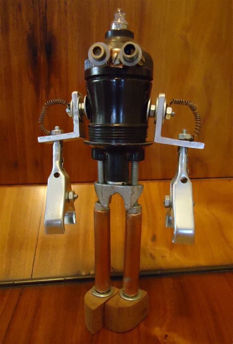 Recycled Art Assemblage Robot Recycled Art Found Object Assemblage