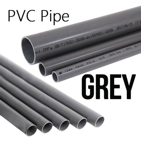 Diy Grey Pvc Pipe 1m Long 12 34 1 14 Paip Air Kelabu Paip