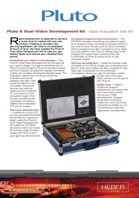 Pluto 6 Dual Video Development Kit Rapid Evaluation Test Kit Heber