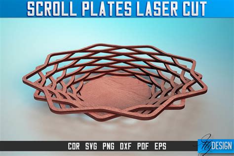 Scroll Plates Laser Cut SVG Home Laser Graphic By Flydesignsvg Creative Fabrica
