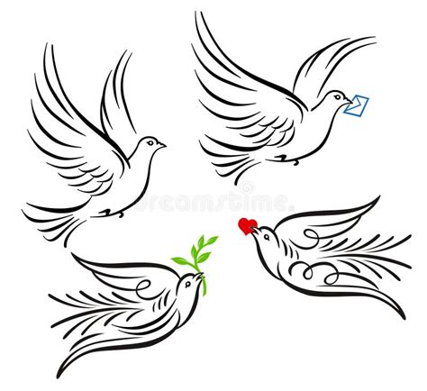 Pomba Da Paz Ilustração Do Vetor Ilustração De Mapa 64244847