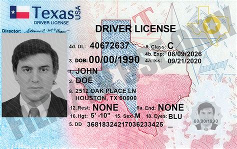 Drivers License Tx Hand Prop Room