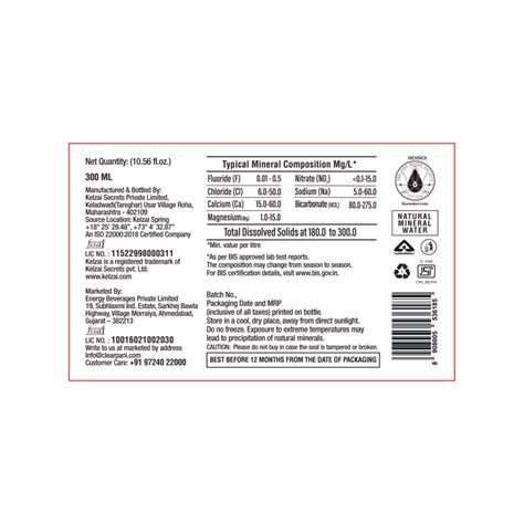 Buy Kelzai Still Water 300 Ml Glass Bottle Natural Mineral Water