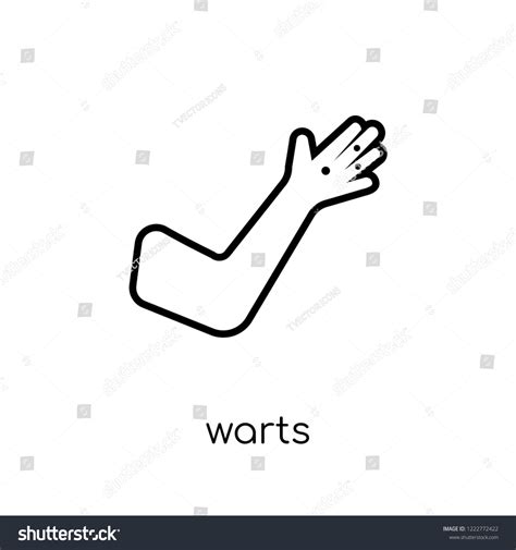 Warts Icon Trendy Modern Flat Linear Stock Vector Royalty Free