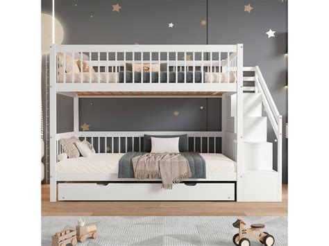 Letti A Castello 2 X 90 X 200 Cm Letto Estraibile 90 X 190 Cm 3