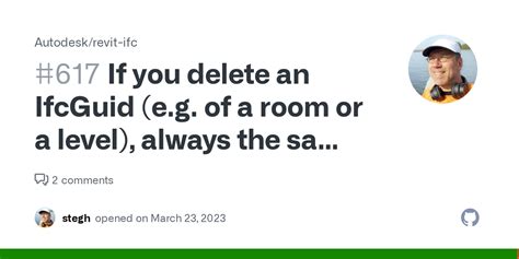 if you delete an ifcguid e g of a room or a level always the same