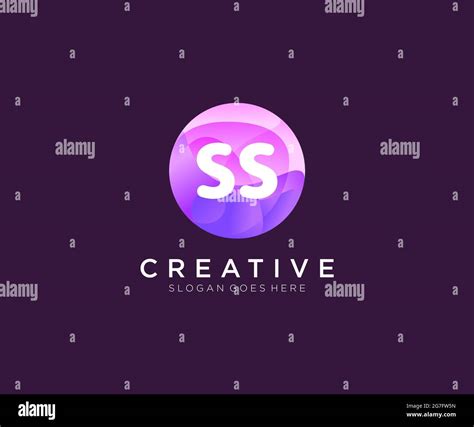 Ss Initial Logo With Colorful Circle Template Stock Vector Image And Art Alamy