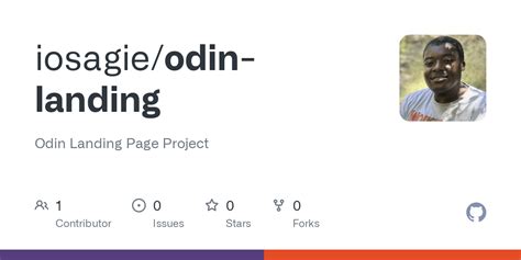 Github Iosagie Odin Landing Odin Landing Page Project