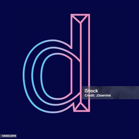 線框輪廓字母 D 斜面3d 字母表設計向量圖形及更多一組物體圖片 一組物體 創作性 圖標集 Istock