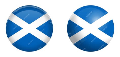 Premium Vector Scotland Flag Under 3d Dome Button And On Glossy