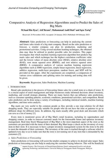 Pdf Comparative Analysis Of Regression Algorithms Used To Predict The