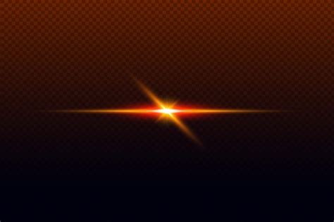 Efecto Rojo De Destello De Lente De Luz Con Luz Solar Vectorial