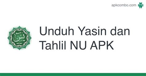 Yasin Dan Tahlil NU APK Android App Unduh Gratis