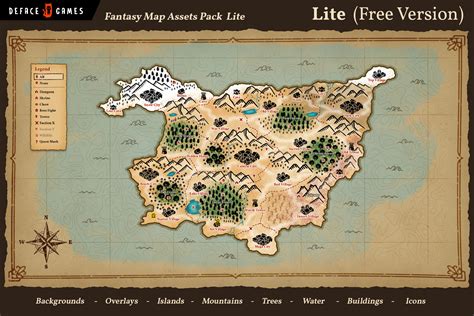 Fantasy Map Assets Pack Lite 2d Gui Unity Asset Store
