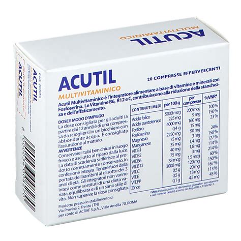 Acutil Multivitaminico 20 Pz Redcare