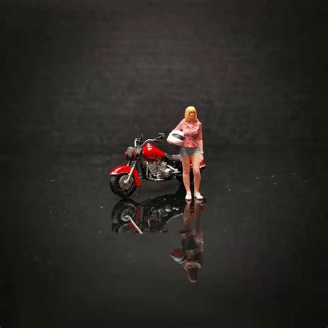 1 64 스케일 오토바이 소녀 피규어 모델 장면 액세서리 인형 장난감 Diy 장식 개 티몬