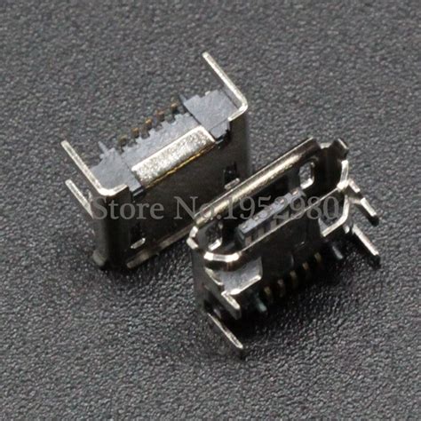 10pcs Micro Usb Socket 5 Pins B Type Female Connec Vicedeal