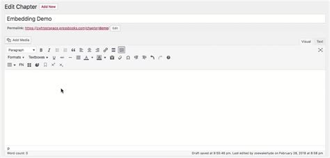Embedded Media Interactive Content Pressbooks User Guide