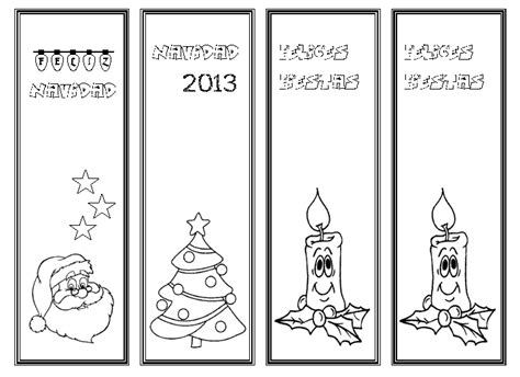 Marcapáginas navideños para colorear Marcapáginas Laminas vintage