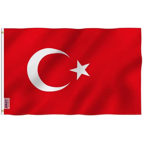 ANLEY Fly Breeze 3 Ft X 5 Ft Polyester Turkey Flag 2 Sided Flags