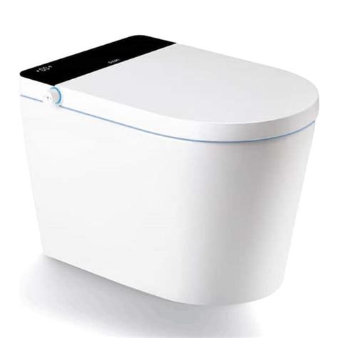 Bwe Elongated Smart Toilet Bidet In White Modern Intelligent Toilet