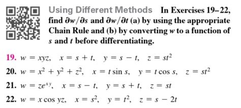 solved using different methods in exercises 19 22 find
